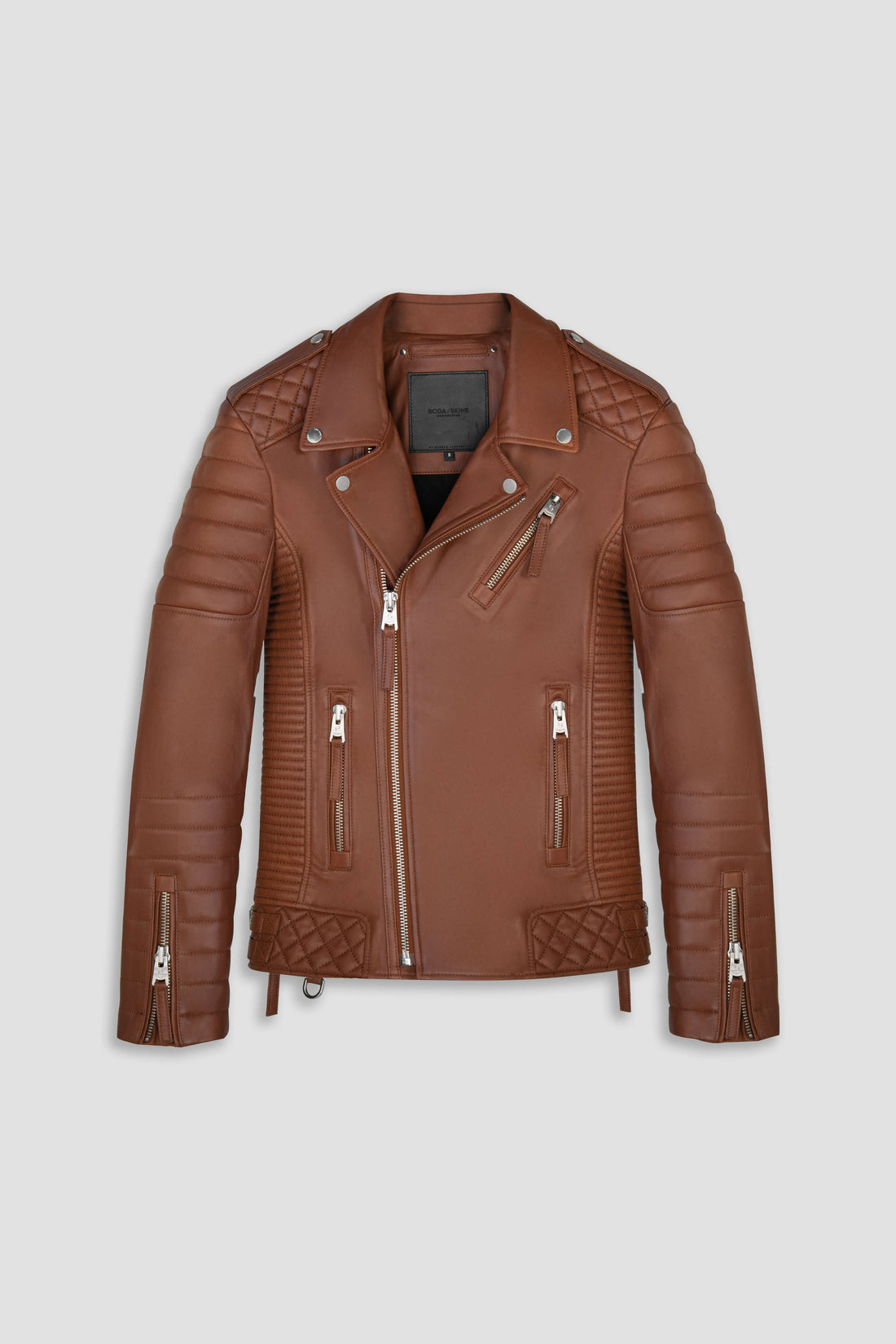 Men's Kay Michaels: Retro Brown Leather Jacket | BODA SKINS