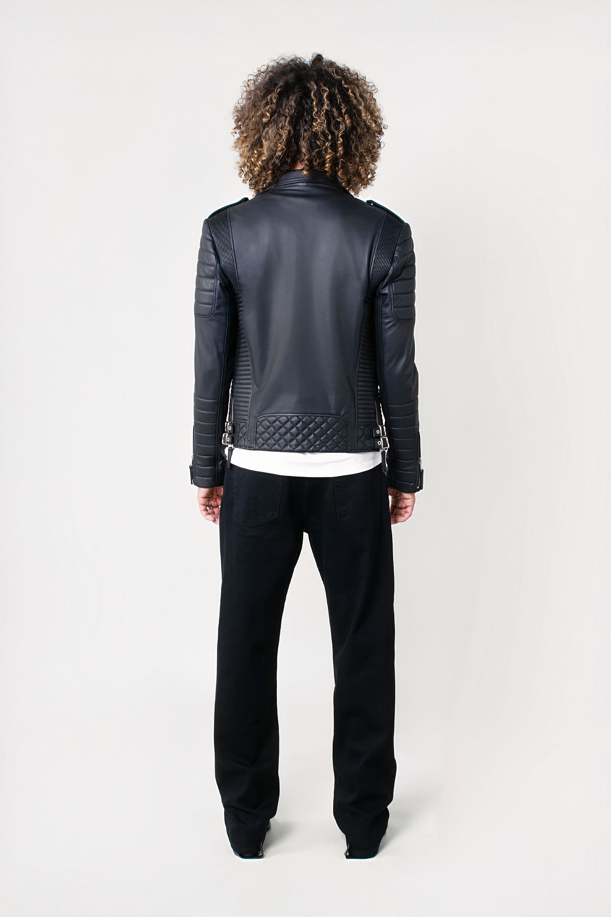 Men's Kay Michaels: Leather Jacket in Black | BODA SKINS
